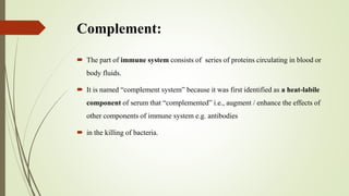 Complement & complement system | PPTX