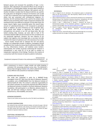 Complement Component C4 Levels | DOCX