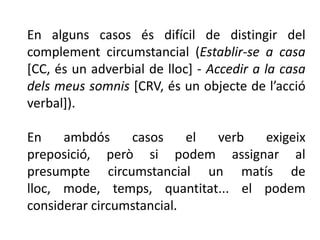 Complement de règim verbal | PPT