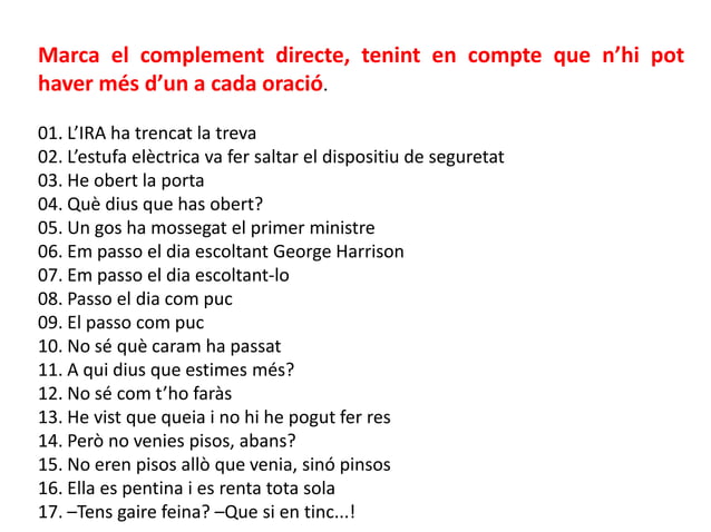 Complement directe | PPT
