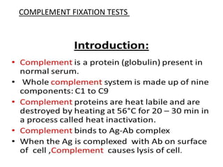 Complement fixation tests | PPTX