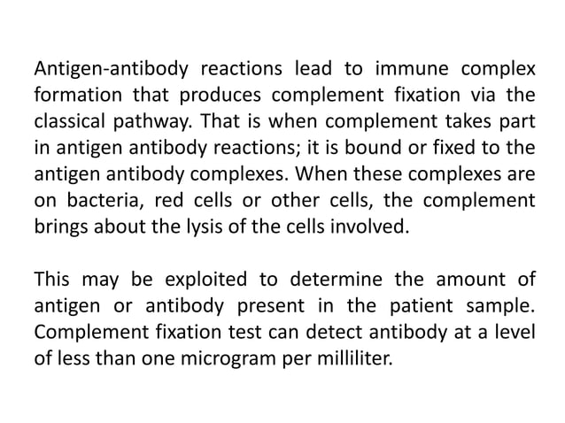 Complement fixation tests | PPTX