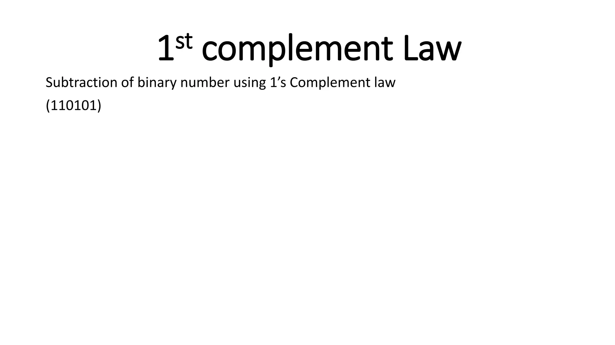 Complement law