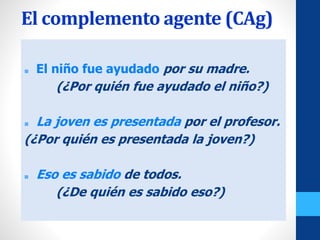 Complemento agente | PPTX