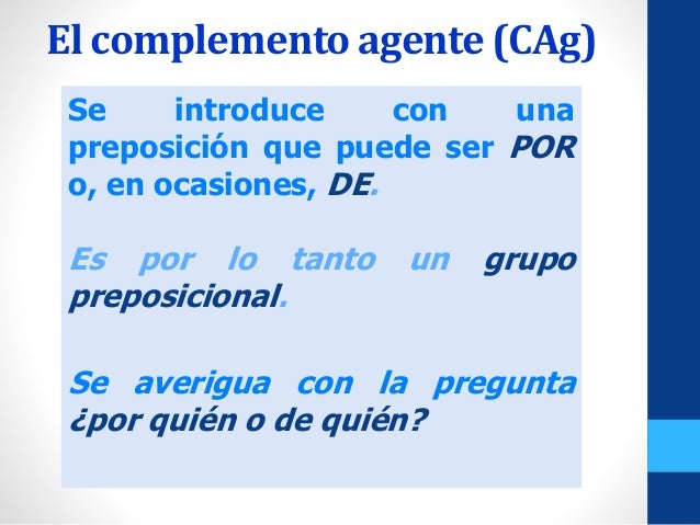 Complemento Agente El Anlisis Sintctico Paso A Paso