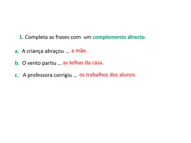 Complemento directo | PPT