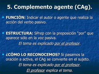 Complementos Del Predicado Verbal | PPT