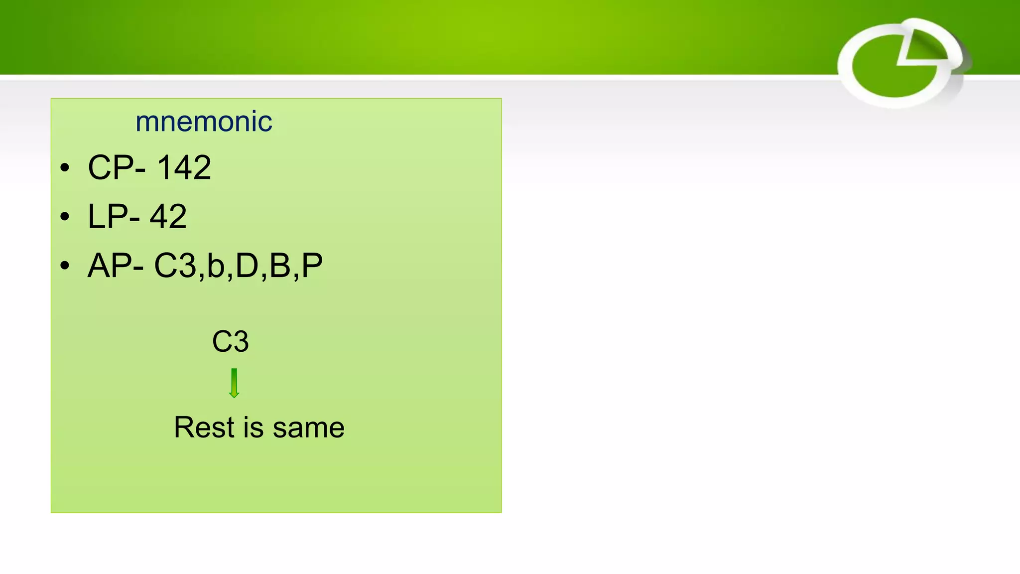 Complement pathway (mnemonic) | PDF