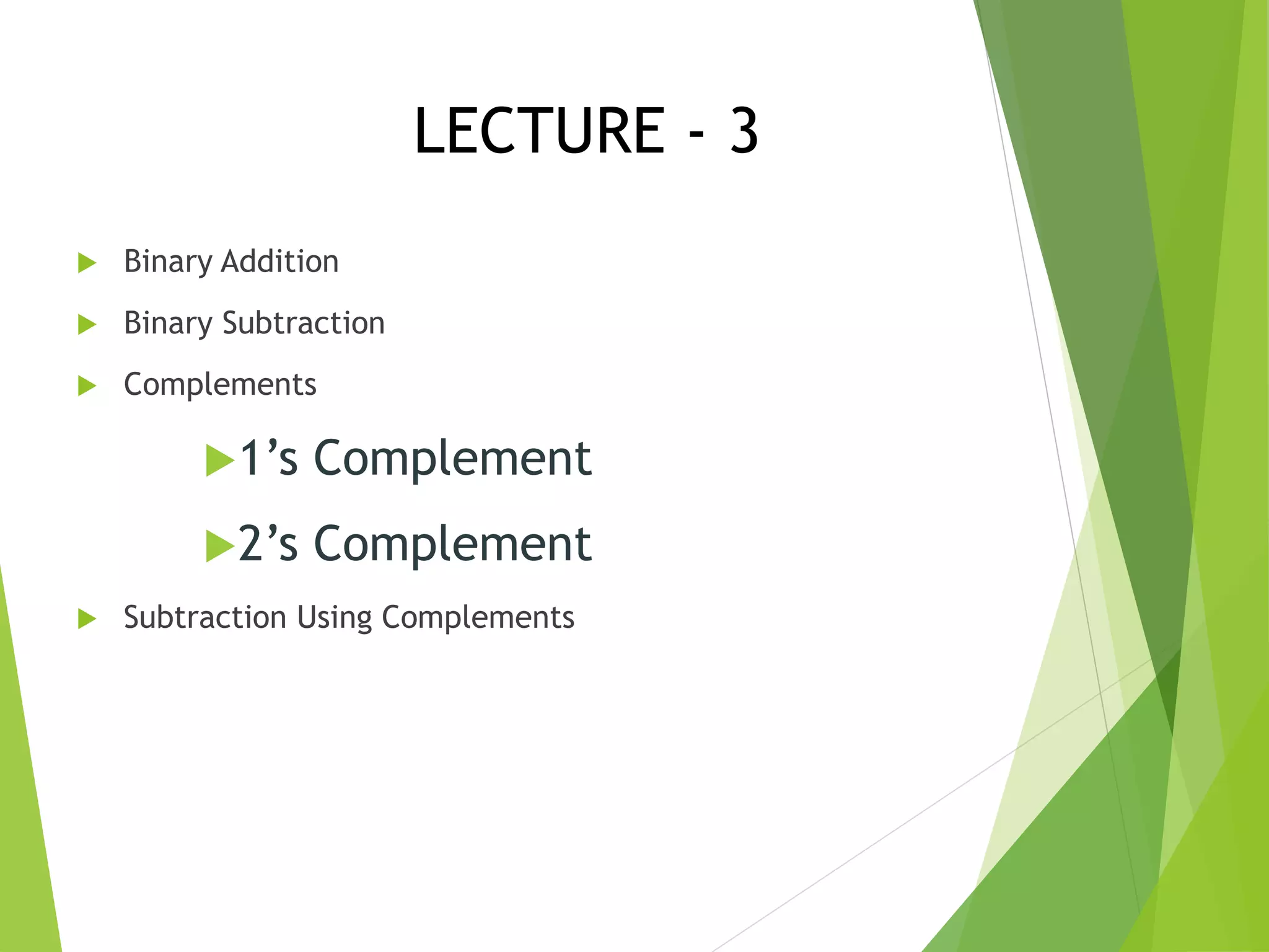 1's and 2's Complements | PPT