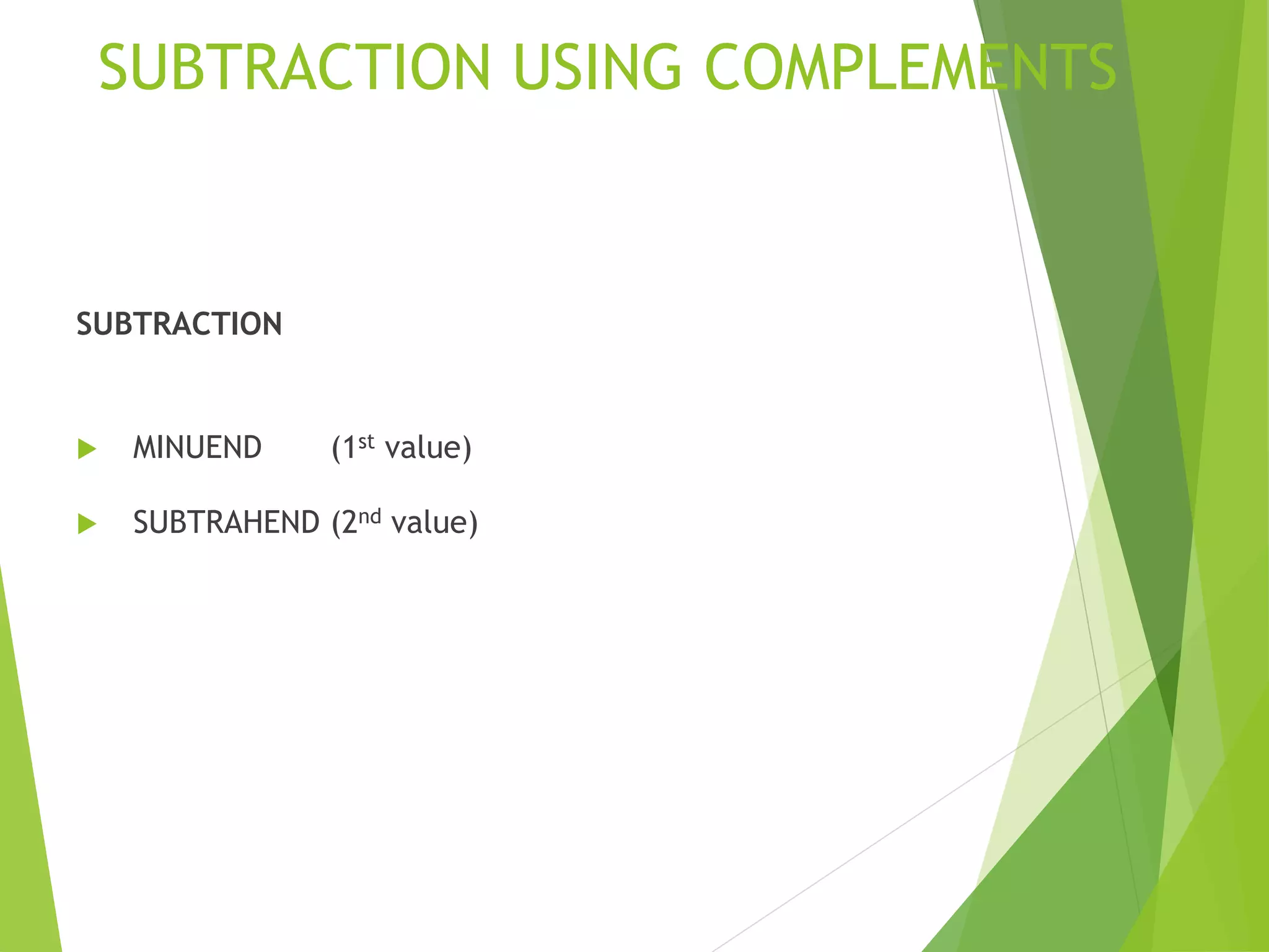 1's and 2's Complements | PPT
