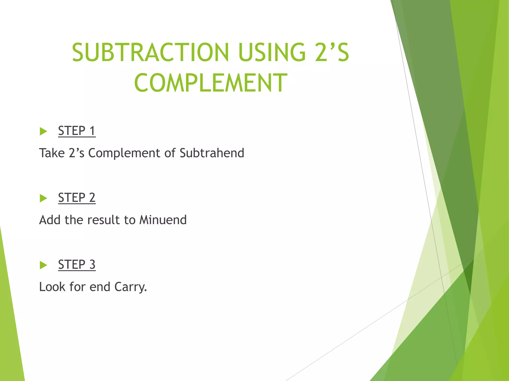 1's and 2's Complements | PPT