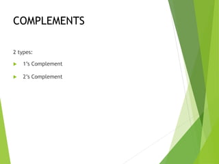 1's and 2's Complements | PPT
