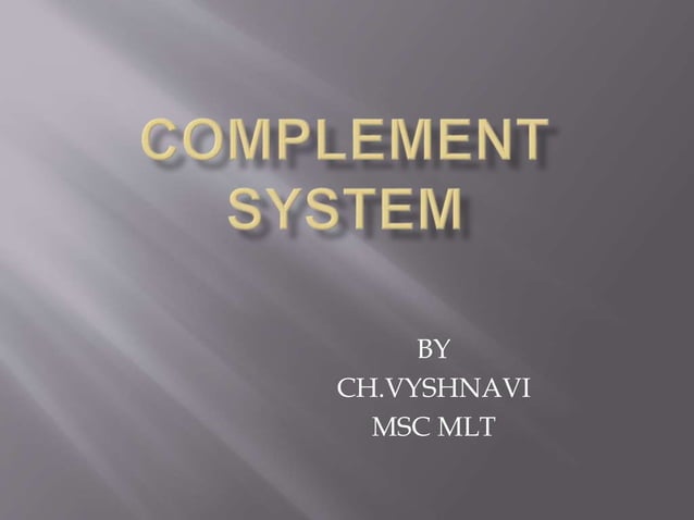 Complement system | PPT