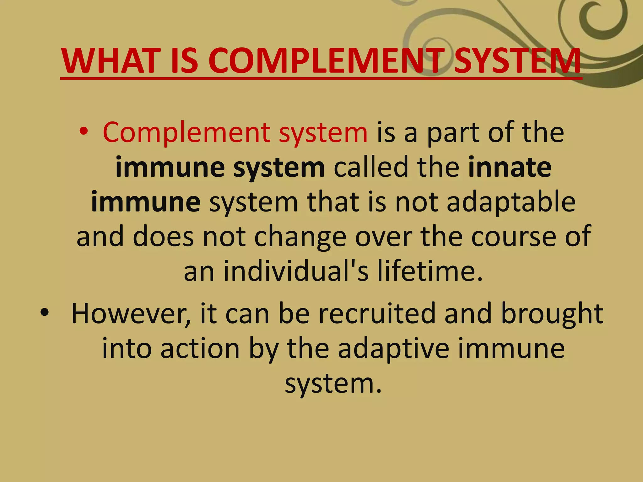 Complement system | PPTX