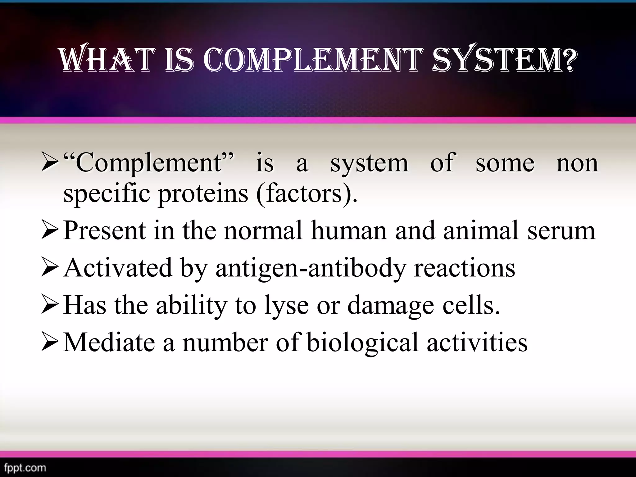 Complement system | PDF