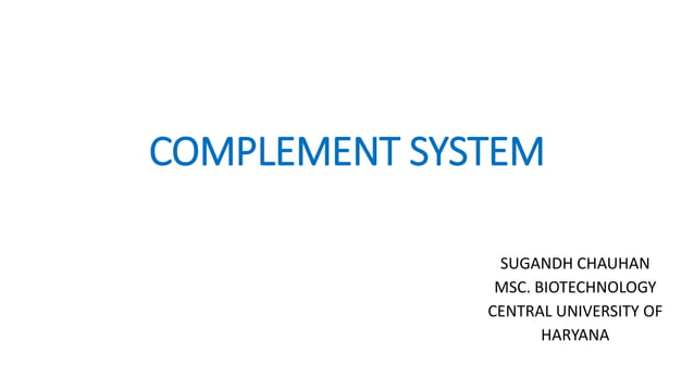 Complement System Overview | PPT