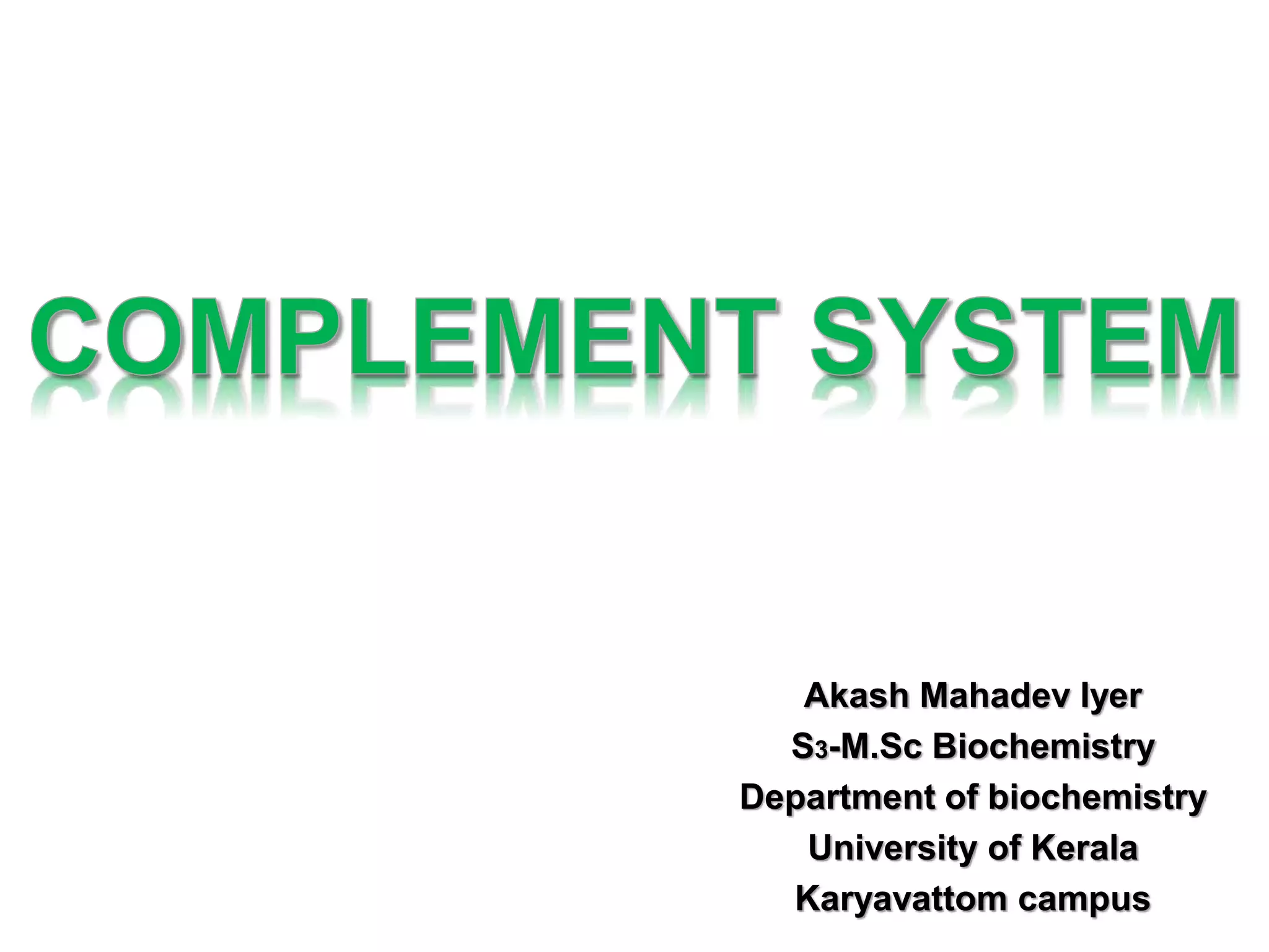 Complement system | PPT