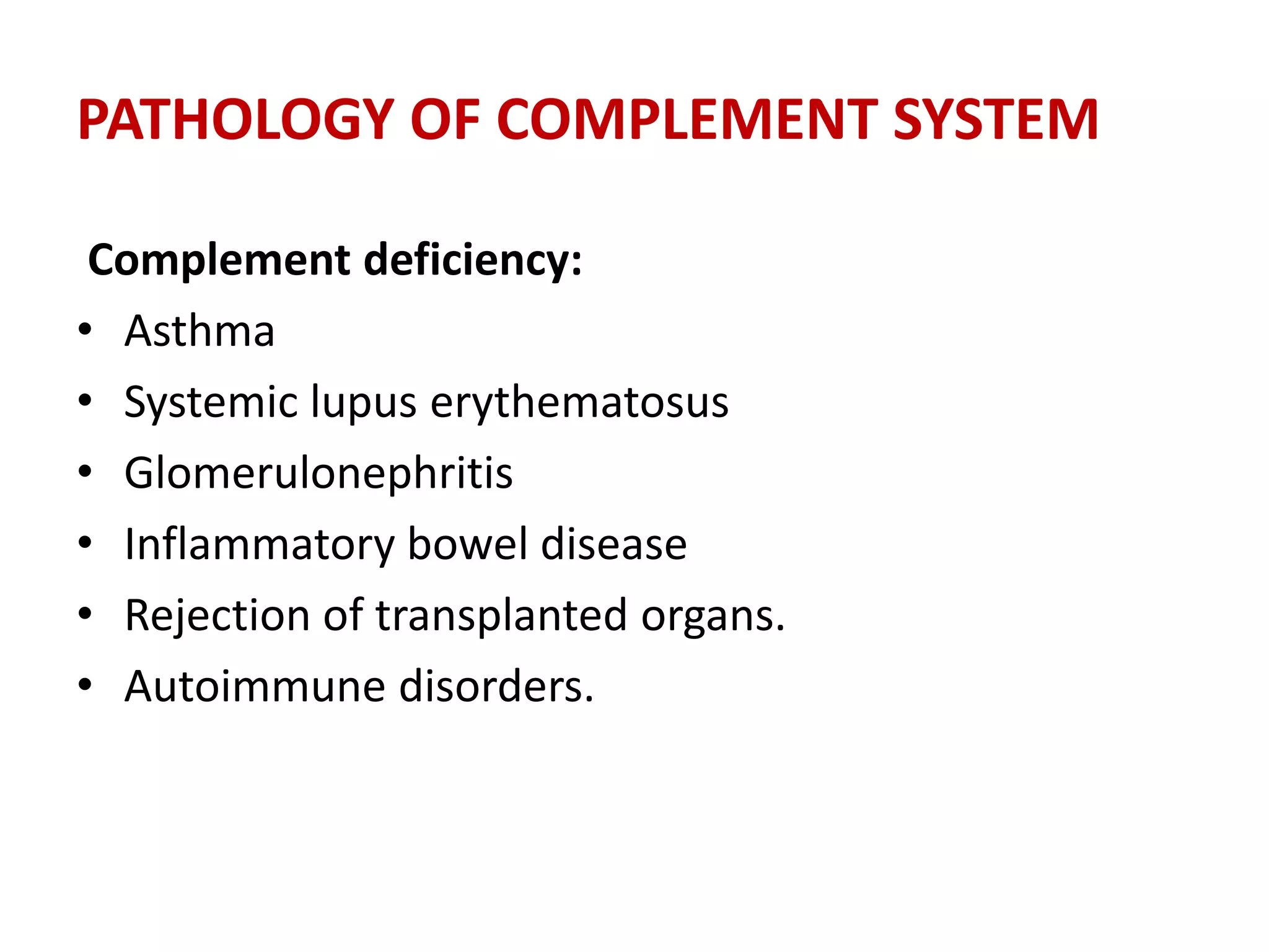 Complement system | PPTX | Chemistry | Science