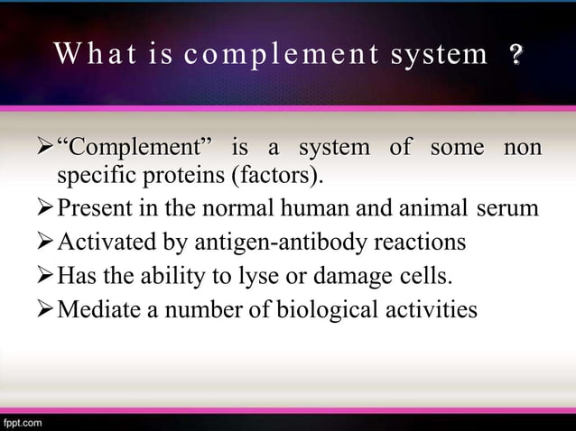 Complement system | PPT