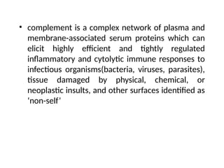 Complement system Activation of immune system | PPT