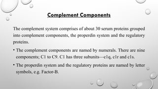 Complement System: Pathways, Regulations and biological effects.pptx