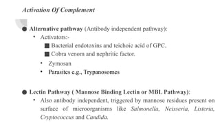 COMPLEMENT SYSTEM AND ITS CLINICAL IMPLICATIONS | PPT