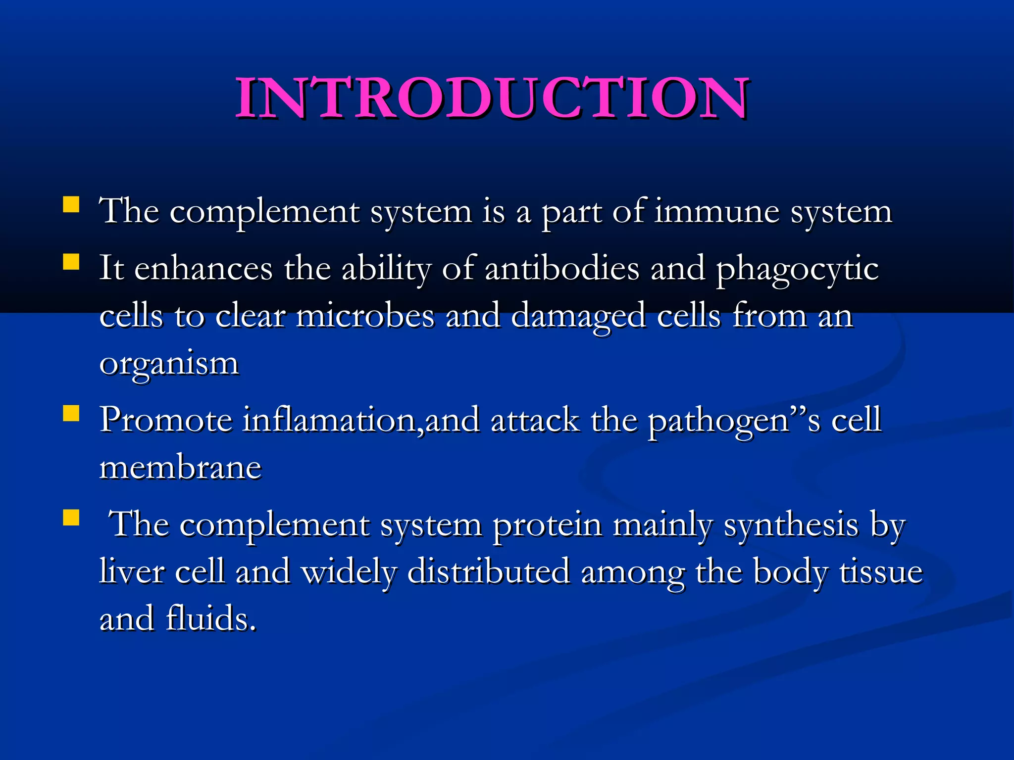 Complement system 2nd sem immunology | PPT