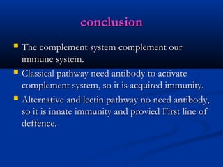 Complement system 2nd sem immunology | PPT