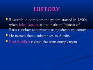 Complement system 2nd sem immunology | PPT