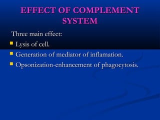 Complement system 2nd sem immunology | PPT