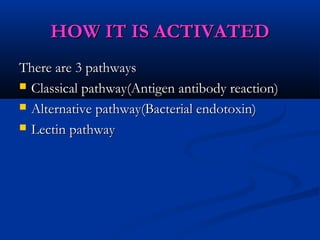 Complement system 2nd sem immunology | PPT