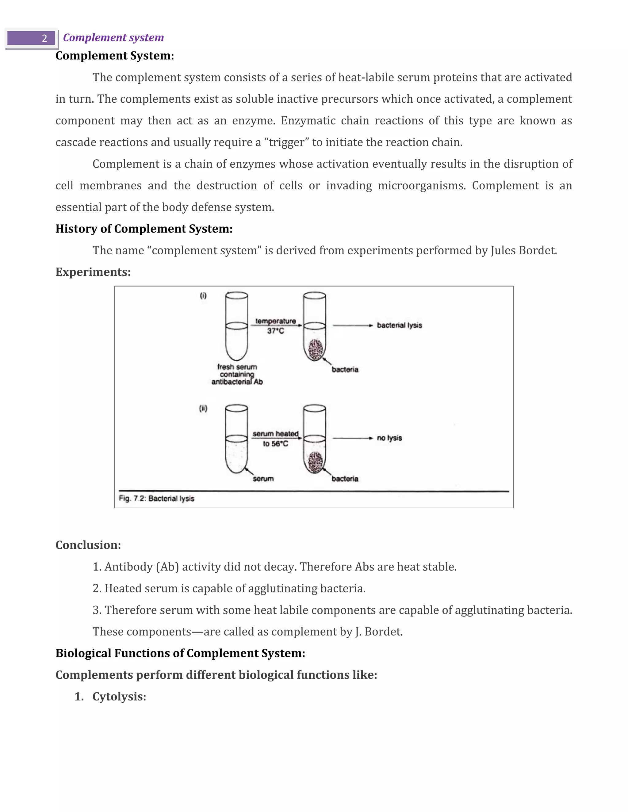 Complement system and cytokines | PDF
