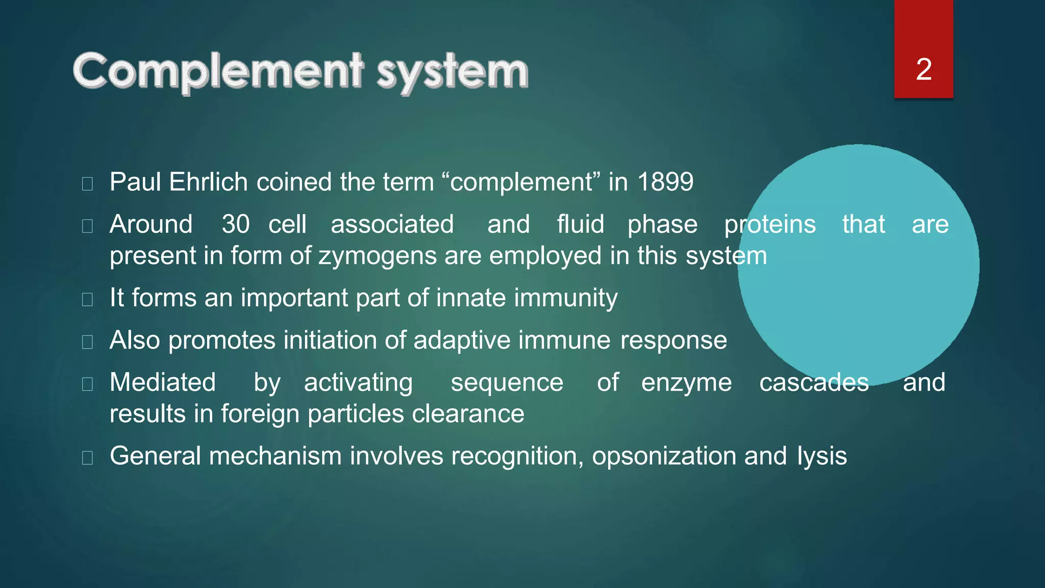 Complement system and its regulation | PPTX