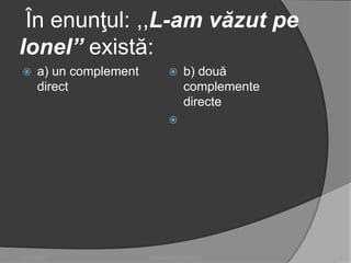 Complementul direct | PPT