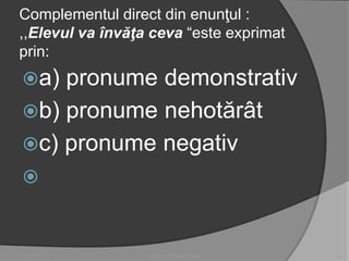 Complementul direct | PPT