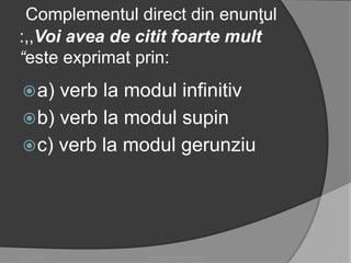 Complementul direct | PPT