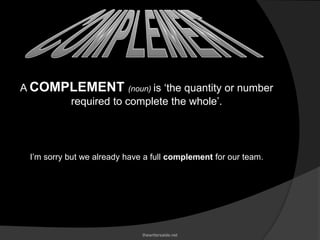 Complement v. Compliment | PPT