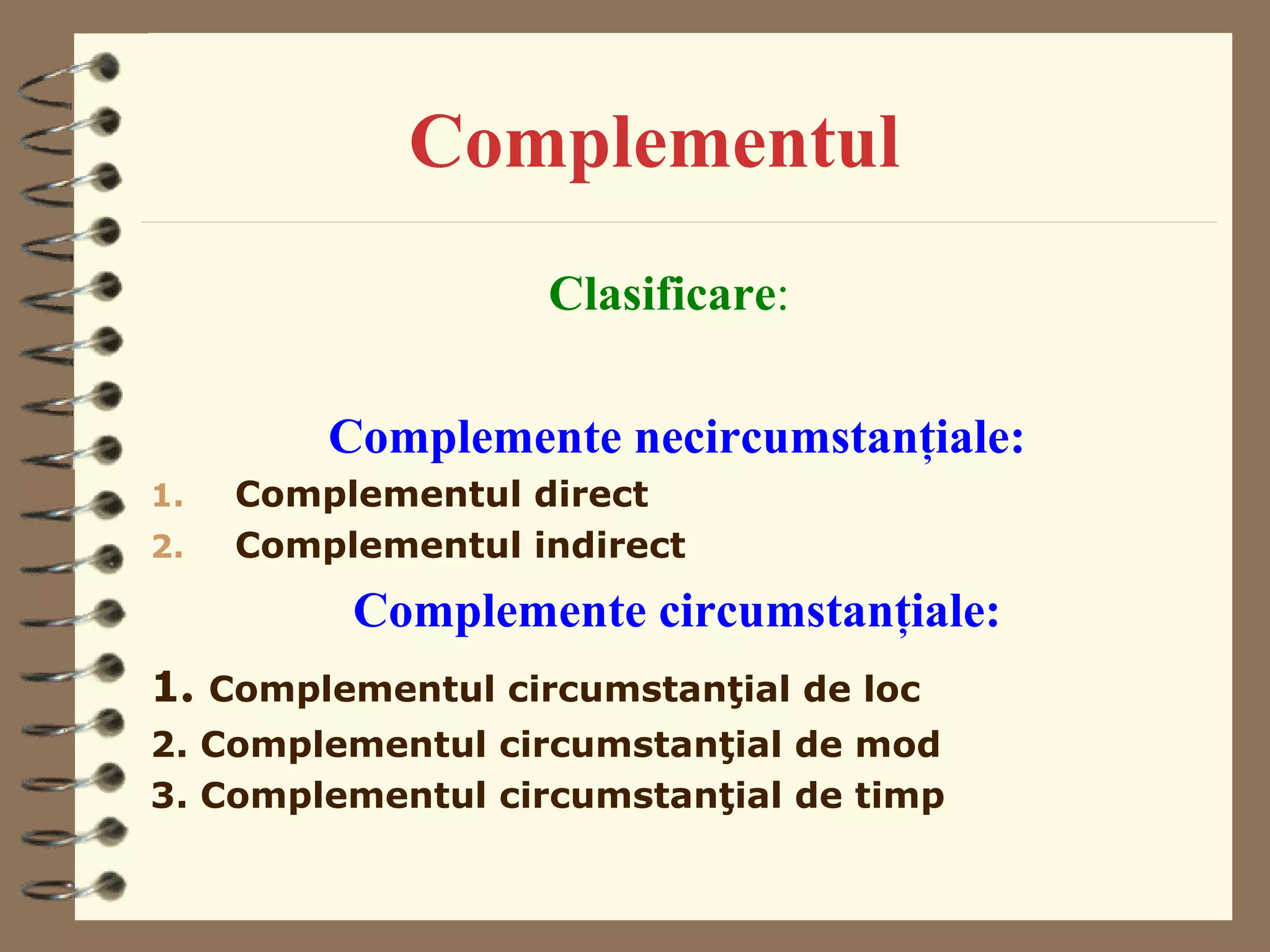 Complemetul Prezentare | PPT