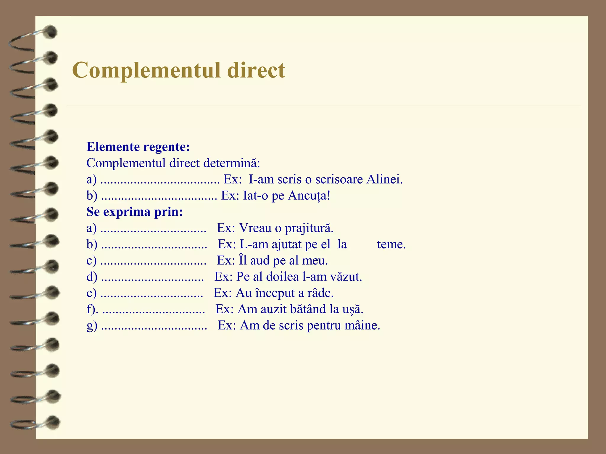 Complemetul Prezentare | PPT