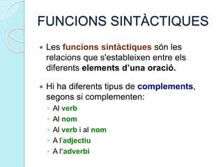 Foncions sintàctiques 2n ESO | PPT