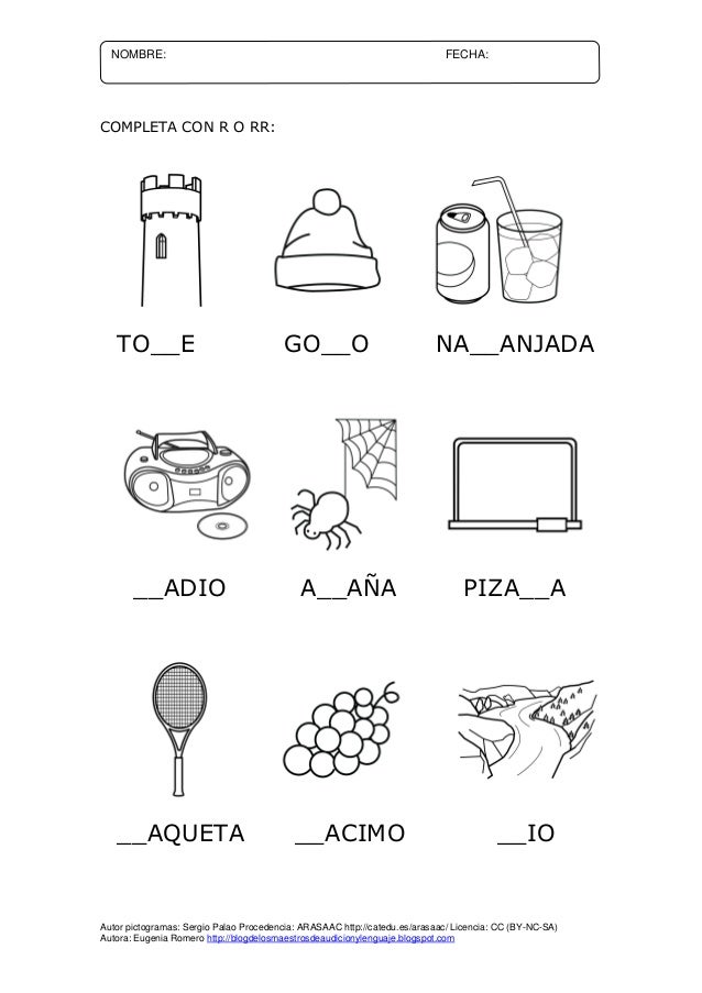 Completa con r o rr castellano eugenia romero