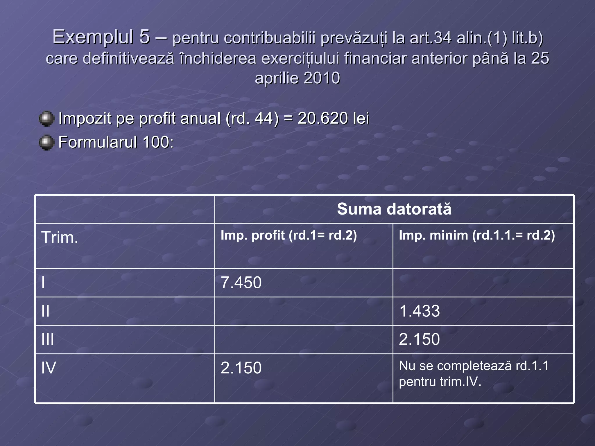Completarea Declaratiei 101 | PPT