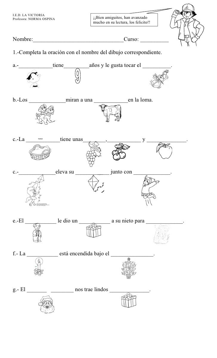 Completar oraciones ciclo1