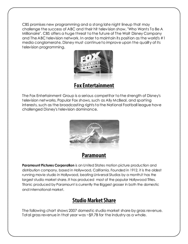 Walt Disney Annual Report Analysis | PDF