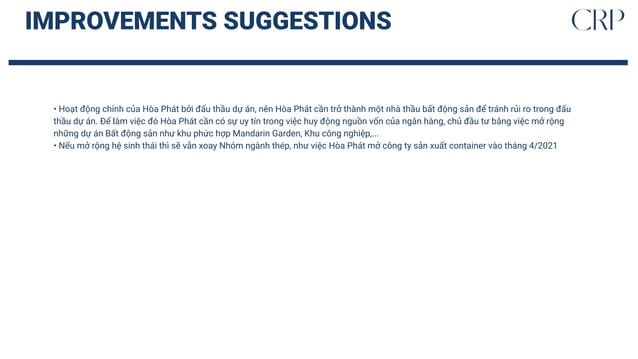 CRP's Case study 1: Hoa Phat Group | PPT