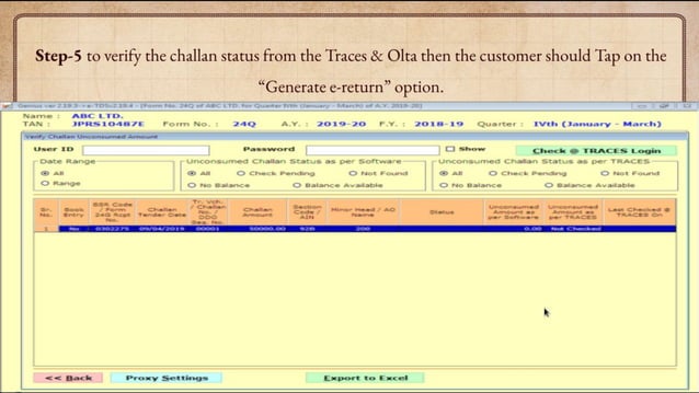 Process of Furnishing TDS Returns via Gen TDS Software | PDF | Personal ...