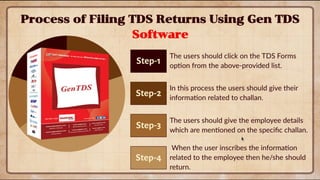 Process of Furnishing TDS Returns via Gen TDS Software | PDF | Personal ...