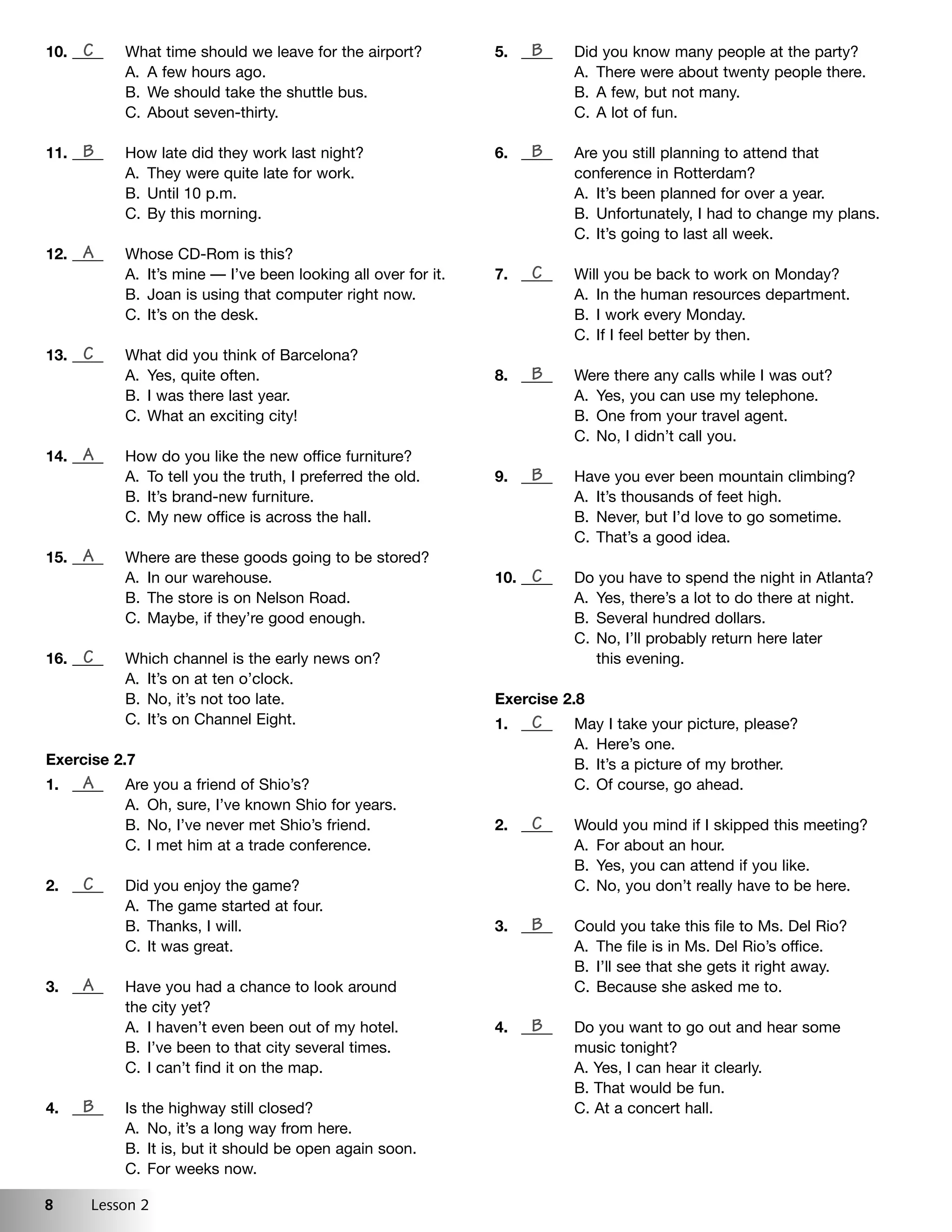 Complete guide-to-toeic-test---answer keys | PDF