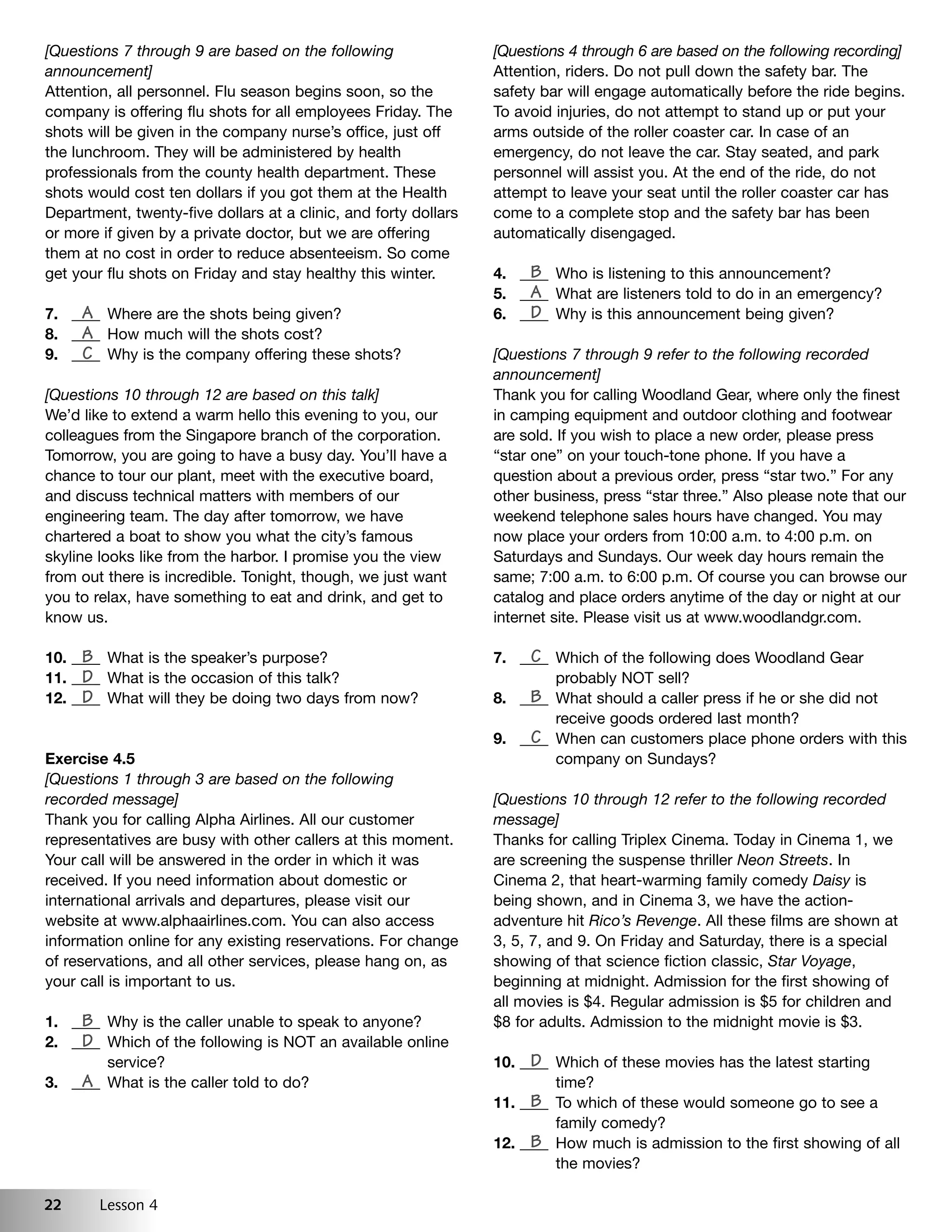 Complete guide-to-toeic-test---answer keys | PDF