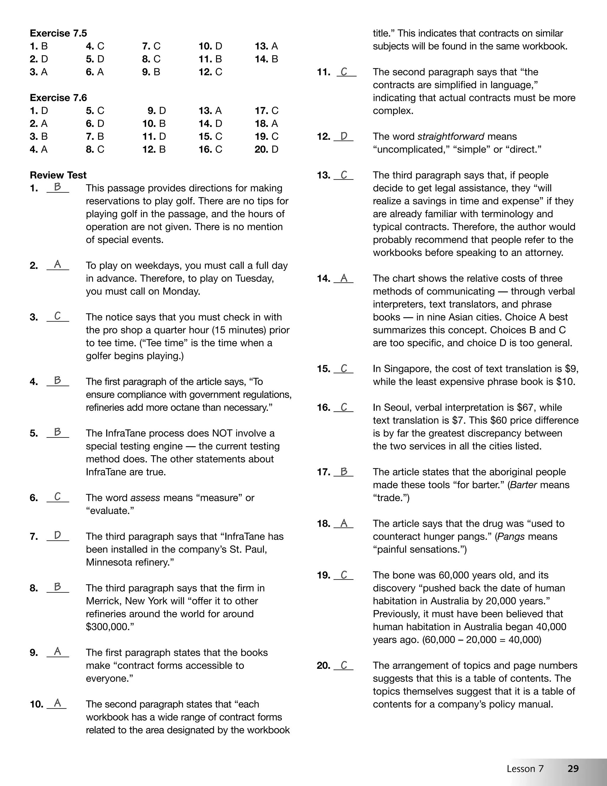 Complete guide-to-toeic-test---answer keys | PDF